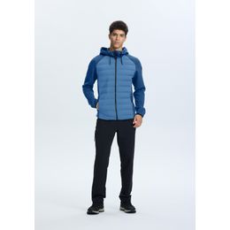 Icepeak Herren Hybridjacke "Icepeak AIKERA", blau, Gr. XXL, Obermaterial: 80% Polyester, 14% Viskose, 6% Elasthan, Jacken, wasserabweisendes