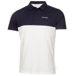 Calvin Klein - Poloshirt f&uuml;r Herren, Mit Kragen (Wei&szlig;/Marine)