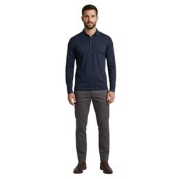BOSS - "H-Pado 110" Poloshirt f&uuml;r Herren, Lang&auml;rmlig (Dunkelblau)