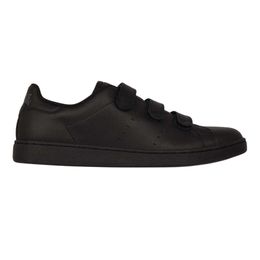 Lonsdale - "Leyton" Sneaker f&uuml;r Herren, Dreifachriemen, Flach (Schwarz/Schwarz)