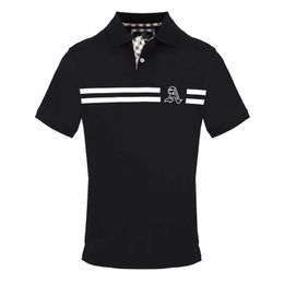 Aquascutum - Poloshirt f&uuml;r Herren, Mit Kragen, kurz&auml;rmlig (Schwarz)