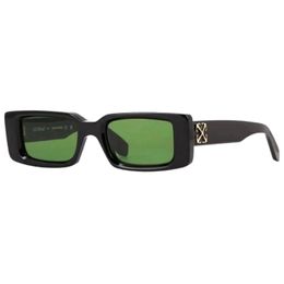 Off-White - "Arthur" Pfeil-Sonnenbrille f&uuml;r Herren/Damen Unisex (Schwarz/Gr&uuml;n)