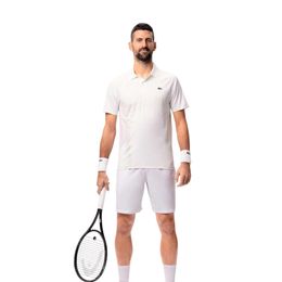 Lacoste - "Novak Djokovic On Court" Poloshirt f&uuml;r Herren (Wei&szlig;)