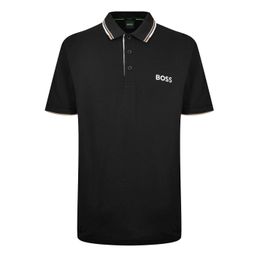 BOSS - "Paddy Pro" Poloshirt f&uuml;r Herren, Baumwolle Piqu&eacute; (Schwarz)