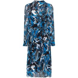BOSS - "Daplisa" Midi Hemd Kleid f&uuml;r Damen (Blau/Schwarz)