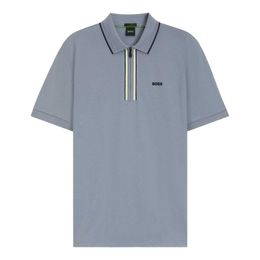 BOSS - "Philix" Poloshirt f&uuml;r Herren, Schnell trocknend, kurz&auml;rmlig (Dunkelgrau)