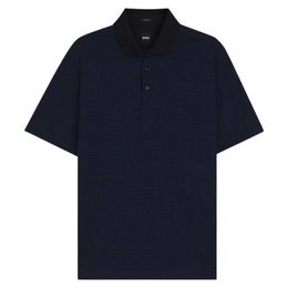 BOSS - "Parris 102" Poloshirt f&uuml;r Herren, Mercerisierte Baumwolle (Dunkelblau)