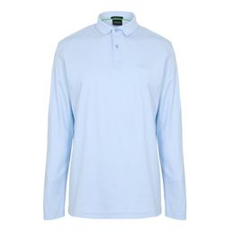 BOSS - "Pirol" Poloshirt f&uuml;r Herren, Lang&auml;rmlig (Blau)