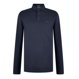BOSS - "Pirol" Poloshirt f&uuml;r Herren, Lang&auml;rmlig (Dunkelblau)