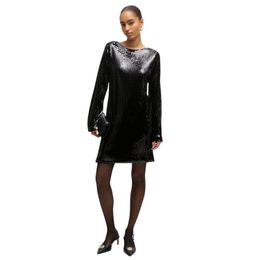 BOSS - "Emaxa" Kleid f&uuml;r Damen, U-Boot-Ausschnitt , Pailletten (Schwarz)