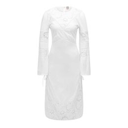 BOSS - Midikleid f&uuml;r Damen, Baumwolle (Wei&szlig;)