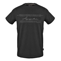 Aquascutum - T-Shirt f&uuml;r Herren, Baumwolle (Schwarz)