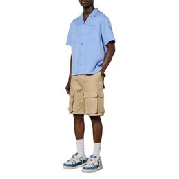 Represent - Bowlinghemd f&uuml;r Herren, Tasche, Lyocell (Zellulosefaser), kurz&auml;rmlig (Blau)