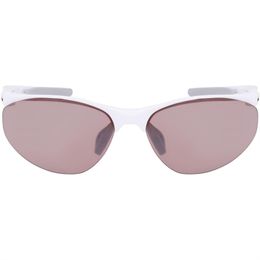 Nike - Swoosh-Sonnenbrille, Kunststoff, Wrap Around (Wei&szlig;/Pink)