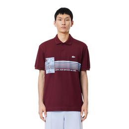 Lacoste - "French Made" Poloshirt f&uuml;r Herren, Bio-Baumwolle, Klassisch (Rot)