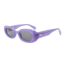 Off-White Off White - Logo-Sonnenbrille, Azetat (Dunkel-Lila)