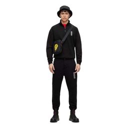 HUGO BOSS - "Dangula" Sweatshirt f&uuml;r Herren, mit kurzem Rei&szlig;verschluss (Schwarz)