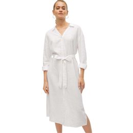 V&eacute;ro Moda Vero Moda - "Linn" Midi Hemd Kleid f&uuml;r Damen (Schneewei&szlig; (Farbe))