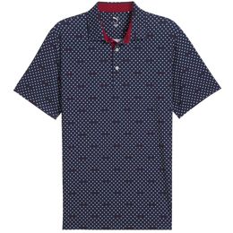 Puma - "Burgh" Poloshirt f&uuml;r Herren, Performance (Dunkel-Marineblau/Wei&szlig;)