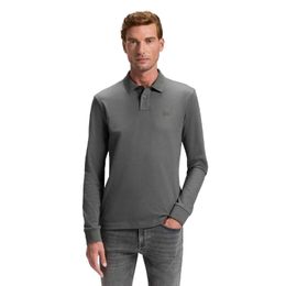 BOSS - "Passerby" Poloshirt f&uuml;r Herren, Schmal, Lang&auml;rmlig (Grau)