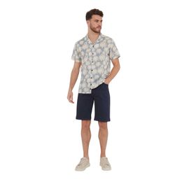 Threadbare. Threadbare - Hemd f&uuml;r Herren, kurz&auml;rmlig (Staubiges Blau)