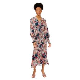 Little Mistress - Maxikleid f&uuml;r Damen, V-Ausschnitt (Bunt bedruckt)