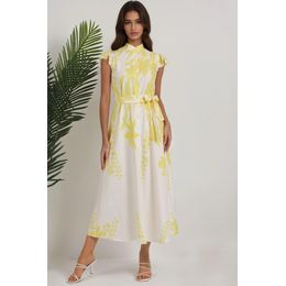 Blumenmuster Maxi-Kleid