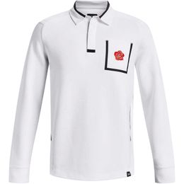 Under Armour - Poloshirt f&uuml;r Herren/Damen Unisex, Jerseyware, Lang&auml;rmlig (Wei&szlig;)