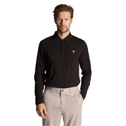 Lyle & Scott Lyle & Scott - Poloshirt f&uuml;r Herren, Regul&auml;r, Lang&auml;rmlig (Samtschwarz)