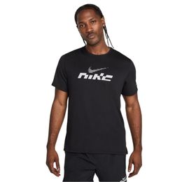 Nike - "Miler" T-Shirt f&uuml;r Herren, Mit UV-Schutz, Dri-FIT (Schwarz/Reflektierend)