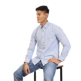 Peter Werth - Hemd f&uuml;r Herren, Regul&auml;r, Lang&auml;rmlig (Blau)