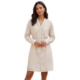 V&eacute;ro Moda Vero Moda - "Ines" Hemdblusenkleid f&uuml;r Damen (Silber)