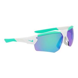 Nike - "Cloak" Verspiegelt-Sport-Sonnenbrille (Silber/Gr&uuml;n)