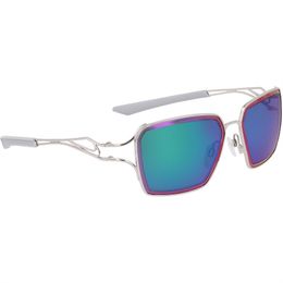 Nike - Prisma-Sonnenbrille f&uuml;r Herren/Damen Unisex, Quadratisch (Silber/Gr&uuml;n/Infrarot)