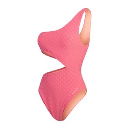 Speedo - Badeanzug f&uuml;r Damen, Ausschnitt, Strukturiert (Hellrosa)