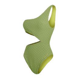 Speedo - Badeanzug f&uuml;r Damen, Ausschnitt, Strukturiert (Gr&uuml;n)