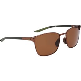 Nike - "Fusion" Quadratisch-Sonnenbrille, Metall (Walnussbraun/Braun)