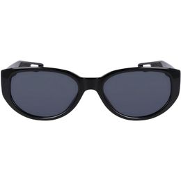 Nike - "Nv07" Oval-Sonnenbrille f&uuml;r Damen (Schwarz/Dunkelgrau)