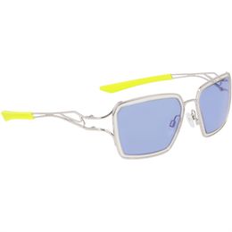 Nike - Prisma-Sonnenbrille f&uuml;r Herren/Damen Unisex, Quadratisch (Silber/Blau/Gelb)