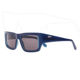 Off-White - "Prescott" Sonnenbrille f&uuml;r Herren/Damen Unisex (Blau/Dunkelgrau)