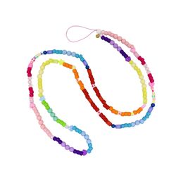 Fashionbox Kette Handykette multicolor mit Plastikelementen
