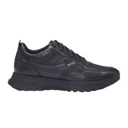 BOSS - "Jonah Runn" Sneaker f&uuml;r Herren, Leder, Zum Schn&uuml;ren (Dunkelblau)