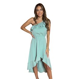 AX Paris - Kleid f&uuml;r Damen, R&uuml;schenschulter, Eine Schulter fre (Entenei Farbe)