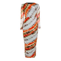 AX Paris - Bodycon Kleid f&uuml;r Damen, Netzmaterial (Cremefarbe)
