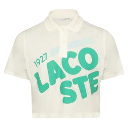 Lacoste - Poloshirt f&uuml;r Damen, kurz geschnitten (Wei&szlig;)