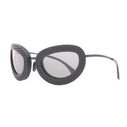 Off-White Off White - "Tokyo Sun" Oval-Sonnenbrille (Dunkelgrau)