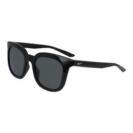 Nike - "Myriad" Quadratisch-Sonnenbrille (Gl&auml;nzendes Schwarz/Silber/Grau)