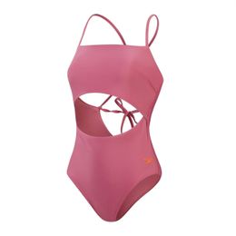 Speedo - Badeanzug f&uuml;r Damen, Hinten geknotet (Pink)