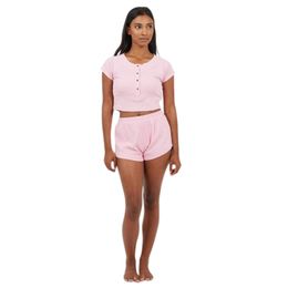 Brave Soul - Loungewear Set f&uuml;r Damen, Rippenstrick (Pink)