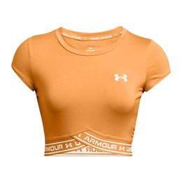 Under Armour - Kurzes Top f&uuml;r Damen, Logo (Orange)